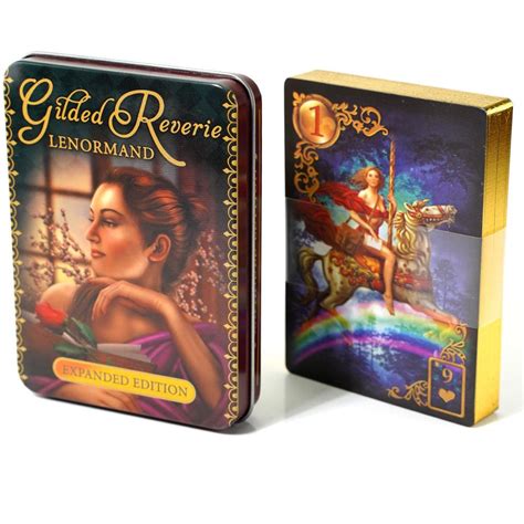 Buy Gilded Reverie Lenormand Tarot Deck In A Tin Box Gilded Edge For
