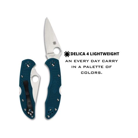 Spyderco Delica 4 Lightweight Folding Knife K390 Steel Blade Blue Frn