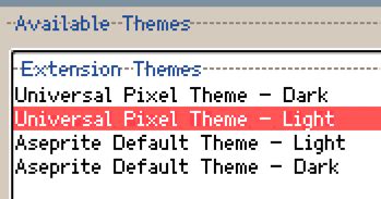 Aseprite Universal Pixel Theme by 狼人小林