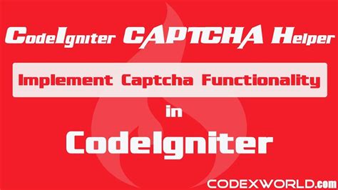 How To Implement Captcha In Codeigniter Using Captcha Helper Youtube