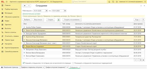 График отпусков в 1С ЗУП пошагово