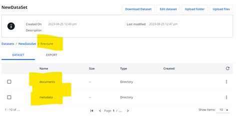 how to import and retrain the dataset in document understanding without
