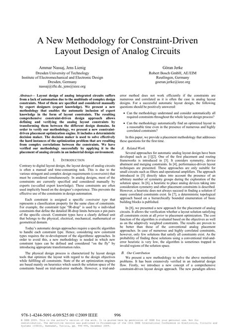 Pdf A New Methodology For Constraint Driven Layout Design Of Analog