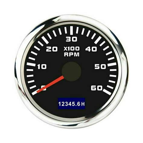 Geloo 52mm Waterproof 12 24v Tachometer Meter Speed Gauge Hour Meter