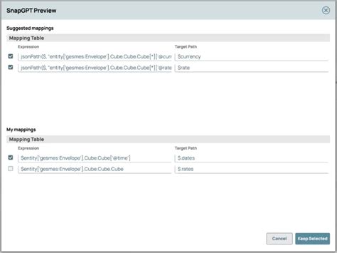 Generate Expressions In The Mapper Snap