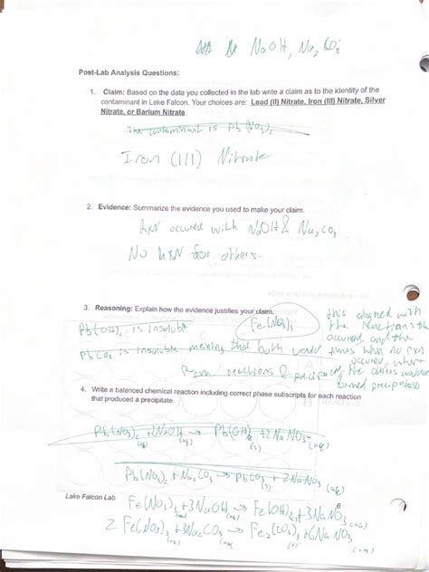 Post Lab Analysis Questions Pdf