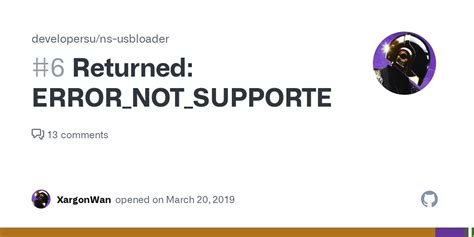 Returned Errornotsupported · Issue 6 · Developersuns Usbloader