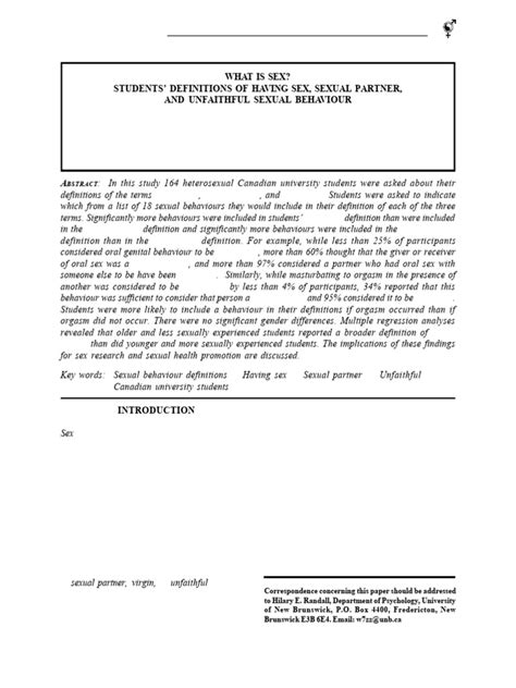 Randall And Byers 2003 What Is Sex Good Quality Version Pdf Orgasm Sexual Intercourse