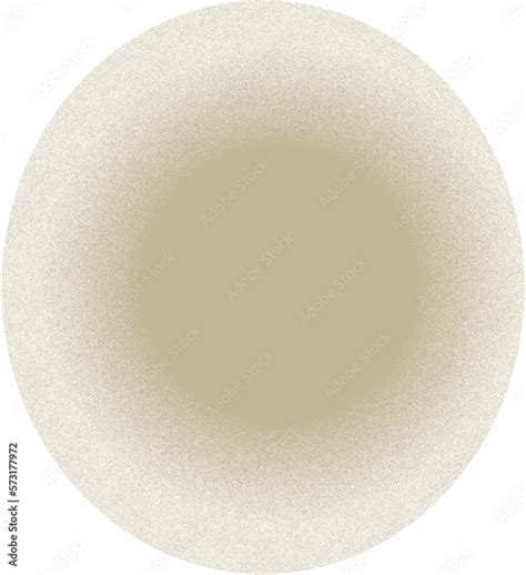 Geometric Form With Noisy Gradient Beige Circle With Grainy Texture On