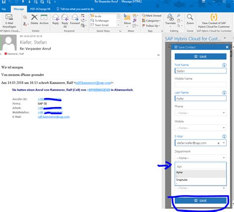 C4c Server Side Integration With Microsoft Outlook Sap Community