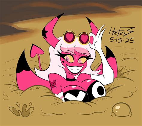 Rule 34 Breasts Female Female Only Hefess Helluva Boss Mud Quicksand Signature Solo Text