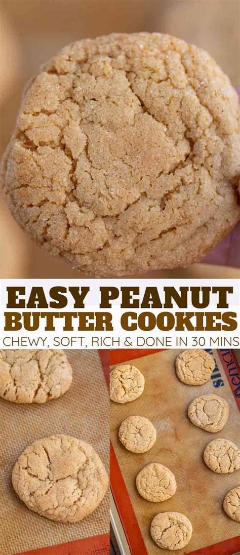 Peanut Butter Cookies Made With Simple Ingredients Like Flour Butter
