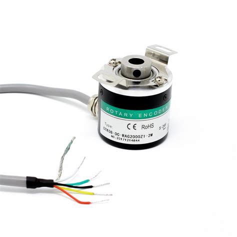 Buy Zkp3808 2000 Ppr Hollow Shaft Abz 3 Phase 5 24v Incremental Photoelectric Rotary Encoder At