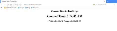 Free Programming Source Codes And Computer Programming Tutorials Current Time In Javascript