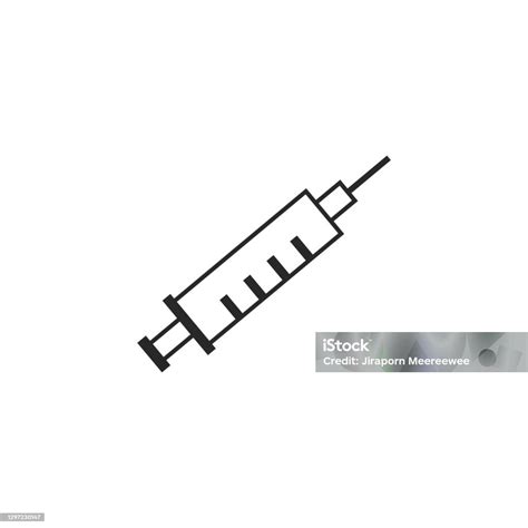 바이러스 전염병 주사 바이러스 만화 일러스트 백신 의학 주사기 치료 질환 백신 아이콘 라인 플랫 벡터 일러스트 건강관리와 의술에 대한 스톡 벡터 아트 및 기타 이미지
