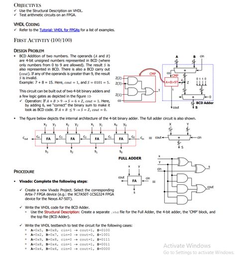 Objectives Use The Structural Description On Vhdl