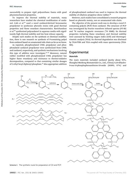 Solution Structure And Thermal Properties Of Phosphoruscontaining