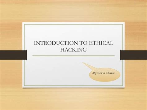 Introduction To Hacking Pptx Pptx Antivirus Software Computer Software And