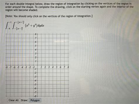 Solved For Each Double Integral Below Draw The Region Of Chegg Com