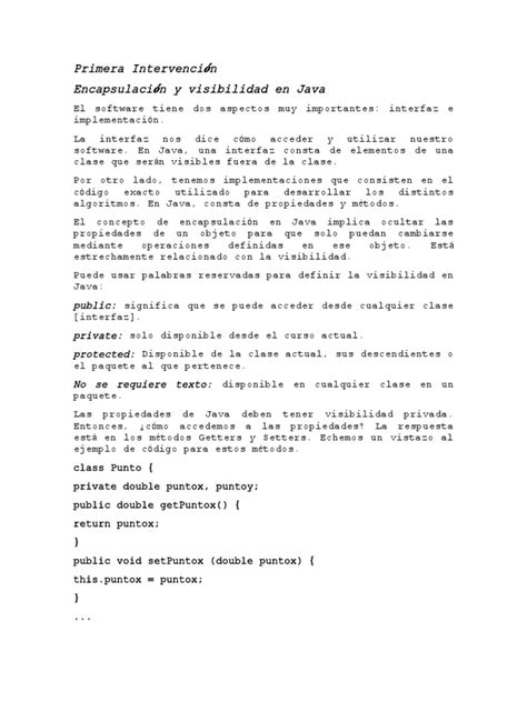 Java Opp Pdf Java Lenguaje De Programación Objeto Informática