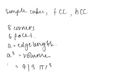 Solvedfor A Bcc Lattice Structure With A Lattice Constant Of 3 Å