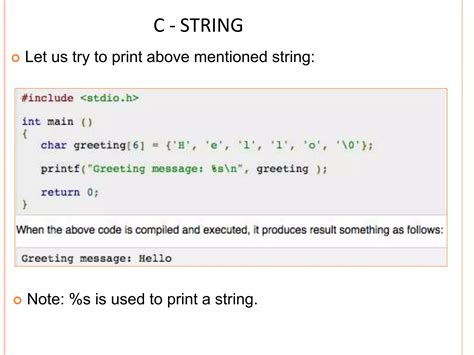 String In C Pptx Programming Languages Computing
