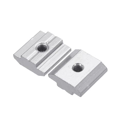 Suleve New 50pcs 30m4 Carbon Steel T Sliding Nut M4 Block Square Nuts