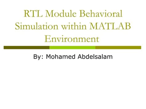 matlab isim link ppt