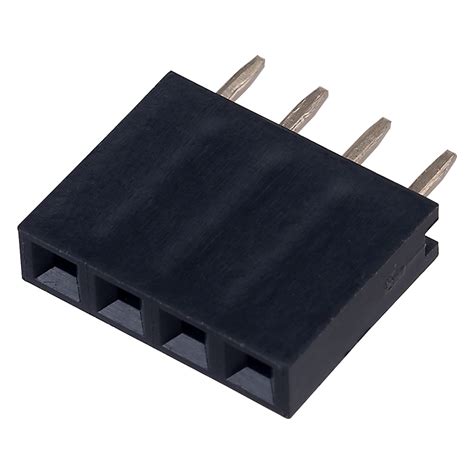 Truconnect 4 Way Single Row Pcb Socket 2 54mm Pitch Rapid Electronics