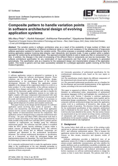 Composite Pattern To Handle Variation Points In Software Architectural Design Of Evolving