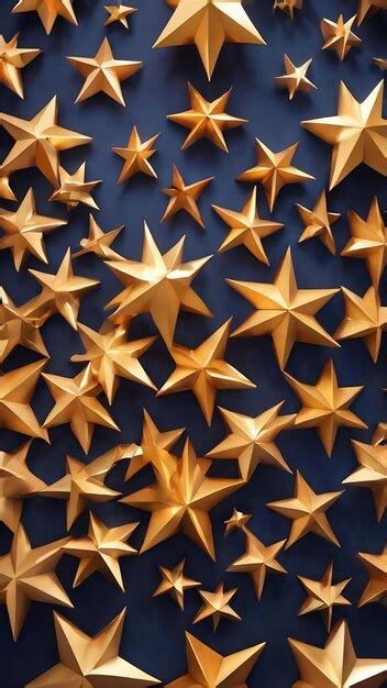 Premium Photo 3d Rendering Of An Array Of Star Shapes Stars Of Different Sizes In Space