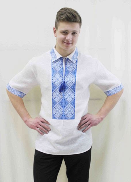 Чоловіча вишиванка з коротким рукавом купити Україна