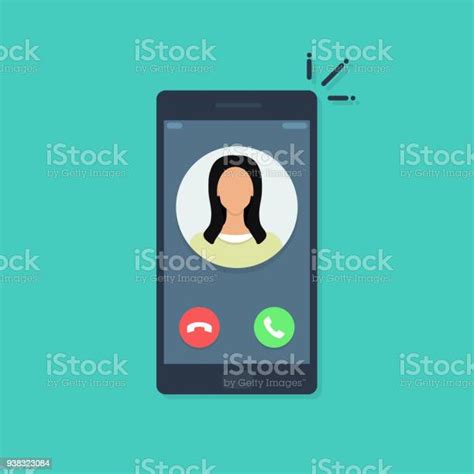 스마트폰 화면에 들어오는 호출입니다 서비스를 호출합니다 웹 배너 웹 사이트 인포 그래픽에 대 한 현대 개념 평면 디자인 벡터 배경 그림 개념에 대한 스톡 벡터 아트 및 기타