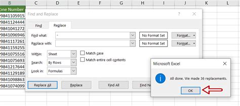 how to remove hyphens in excel spreadcheaters