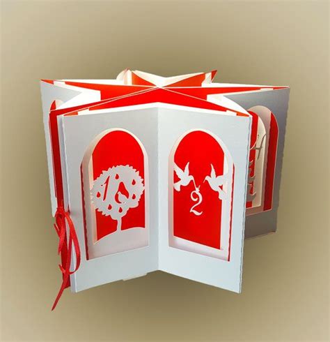 The Twelve Days Of Christmas Pop Up Carousel Card Template Etsy