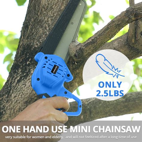 Hehui Brushless Cordless Mini Chainsaw 6 Handheld Small Chainsaws