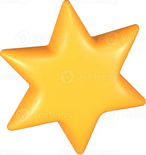 3d Six Point Star Icon Illustration 24913052 Png