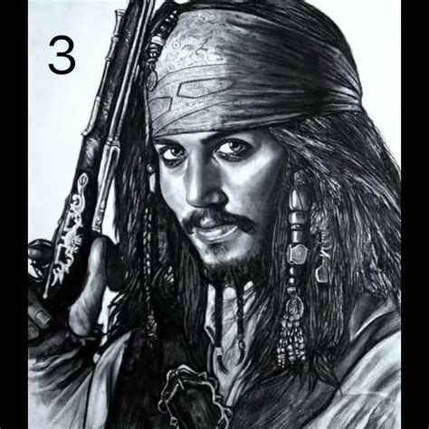 Нарисованный Капитан Джек воробей Youtube