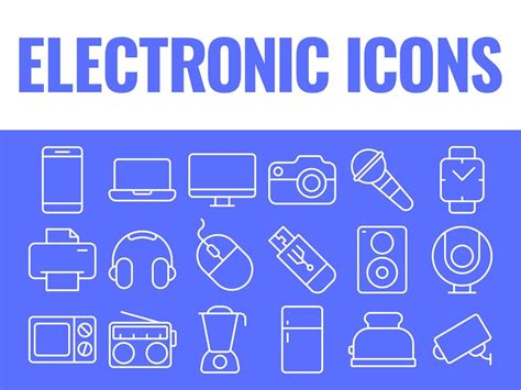 Premium Vector Electronic Devices Icons Set Vector Electric Device Vector Icons Home Devices