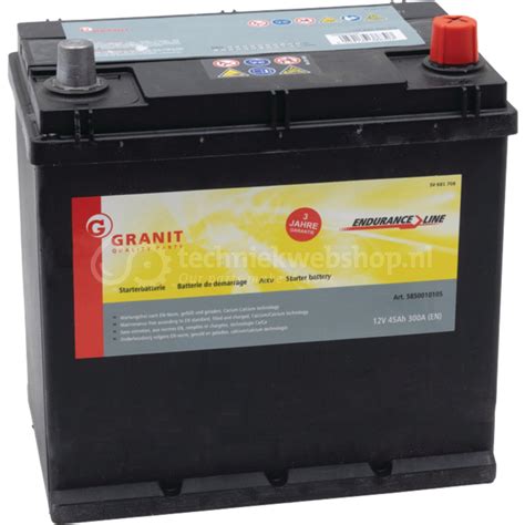 Granit Endurance Line Accu 12 V 45 Ah Gevuld Voorgeladen En