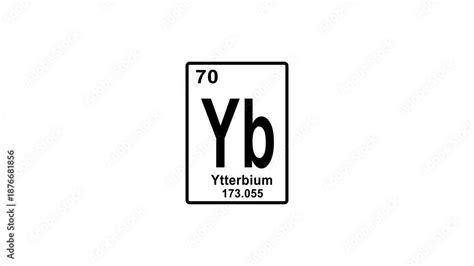 Ytterbium As Element 70 Of The Periodic Table Design Shows Name