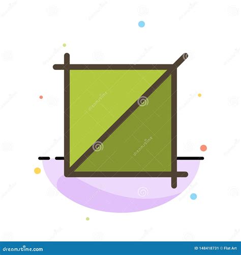 Crop Design Tool Abstract Flat Color Icon Template Stock Vector
