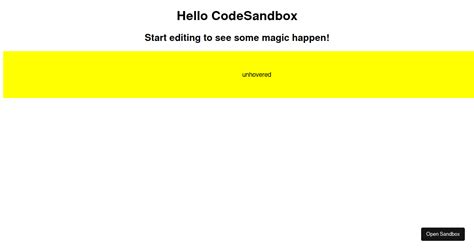 Test Hover Codesandbox