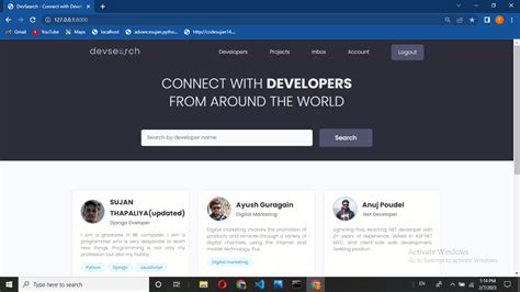 Github Sujan Code Devsearch Developers Website Where Developers Can Upload Their Projects And