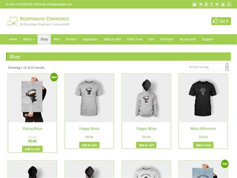 Responsive Commerce Free Ecommerce Wordpress Theme Freebie Supply