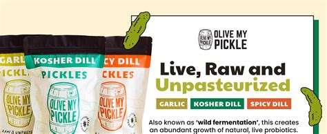 Olive My Pickle Fermented Pickles Probiotic Variety Pack 96 Ounces 3 Pack
