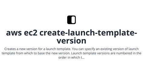 Aws Ec2 Create Launch Template Version Fig