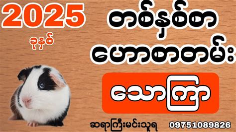 2025ခုနှစ် သောကြာသားသမီးများအတွက် တစ်နှစ်စာဟောစာတမ်း Youtube