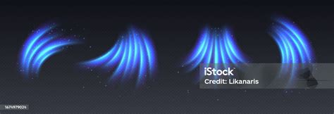 찬 공기 흐름 효과 신선한 바람 겨울 얼어붙은 바람 반짝이는 푸른 빛 산책로 산들바람에 대한 스톡 벡터 아트 및 기타 이미지 산들바람 바람 쿨한 태도 Istock