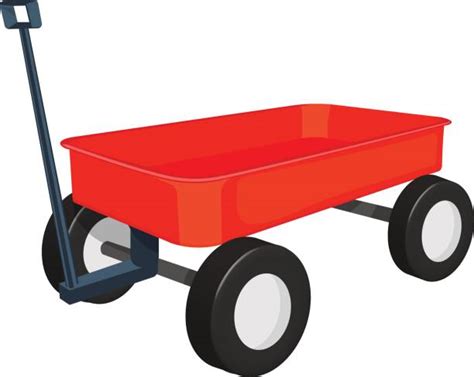 Cartoon Red Wagon